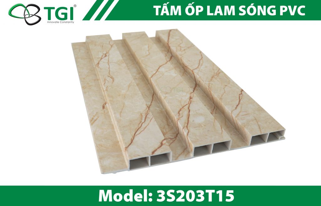 Tấm Ốp Lam Sóng PVC – 3S203T15 - vatlieuoptuongpvc.vn